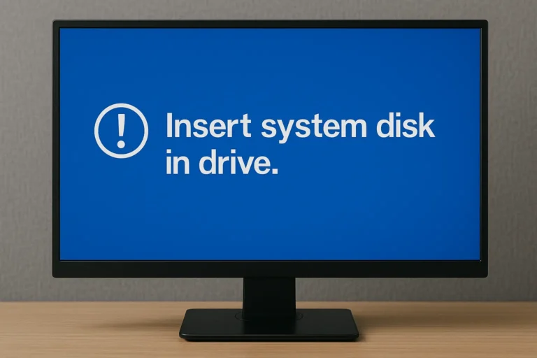 【要注意】「Insert system disk in drive」エラーの原因と対処法 | サイバーセキュリティ総研